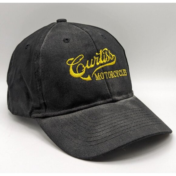 Unbranded | Accessories | Vintage Curtiss Motorcycles Hat Black Yellow ...